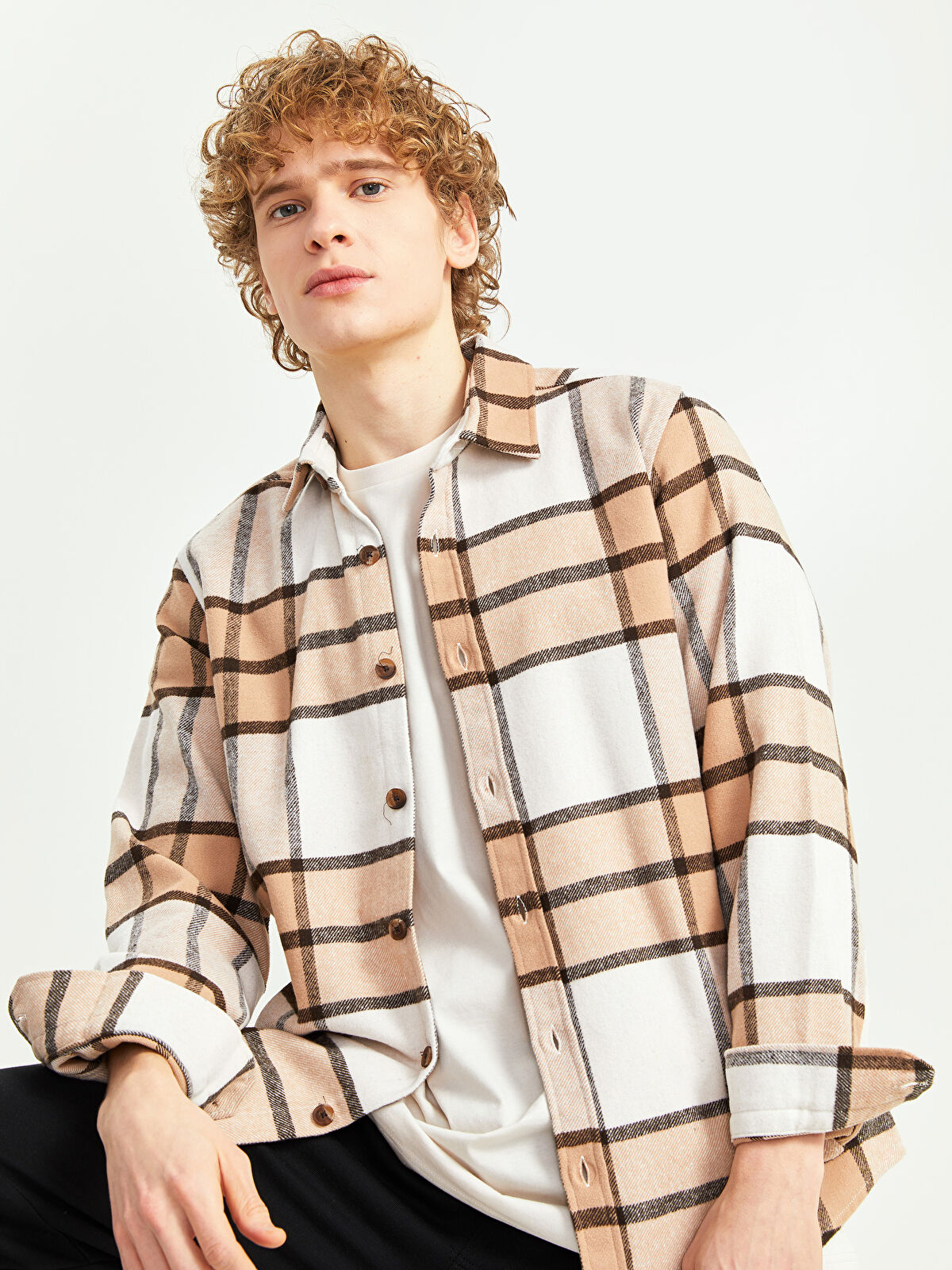 XSIDE Regular Fit Uzun Kollu Ekose Erkek Gömlek Ceket