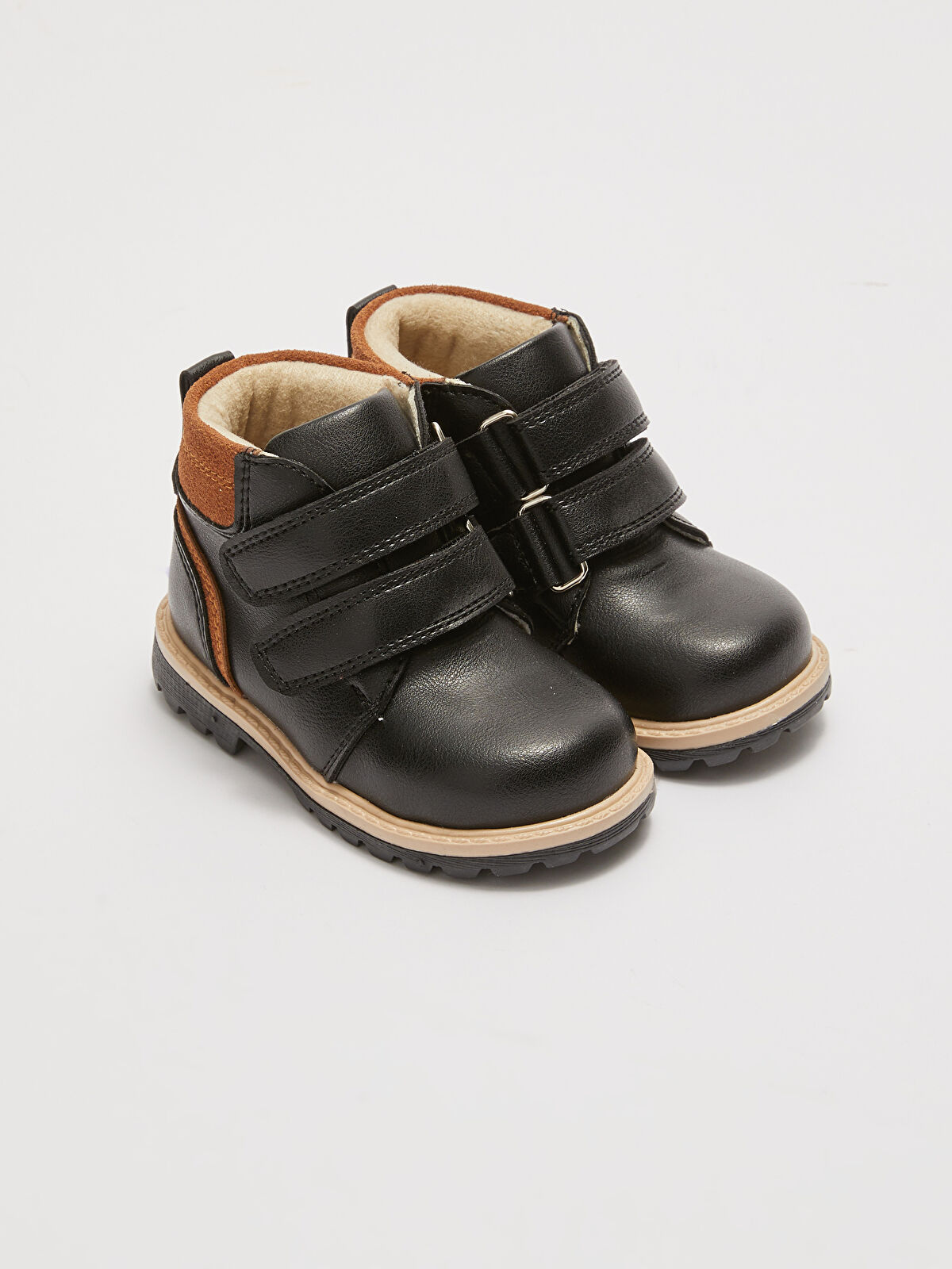 Deri Görünümlü Cırt Cırtlı Erkek Bebek Bot