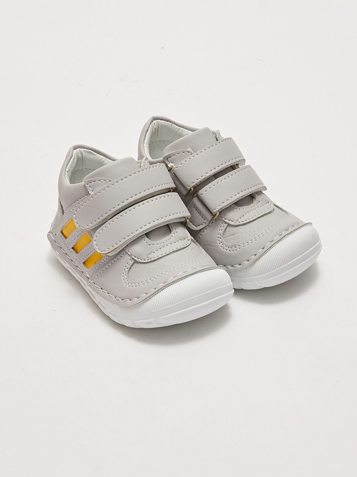 Deri Cırt Cırtlı Renk Bloklu Erkek Bebek Yürüme Öncesi Ayakkabısı