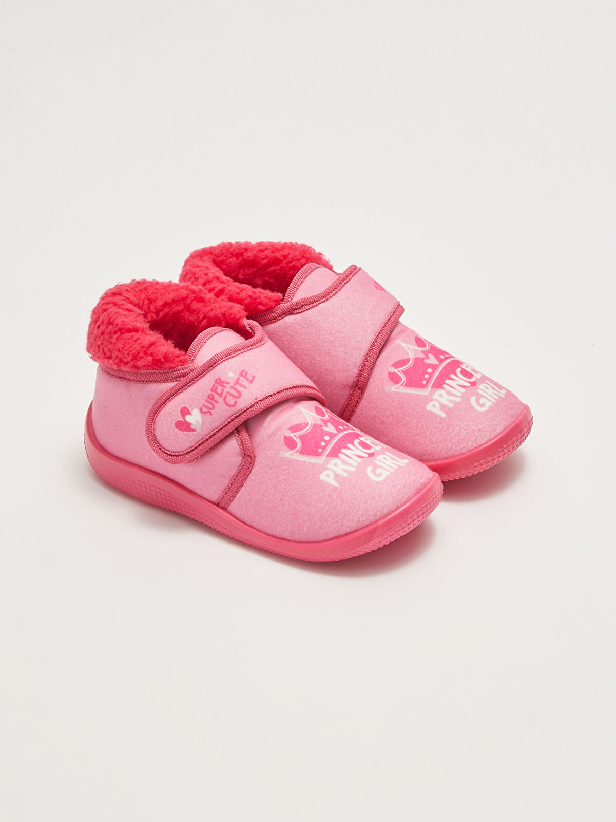 Baskılı Cırt Cırtlı Kız Çocuk Panduf