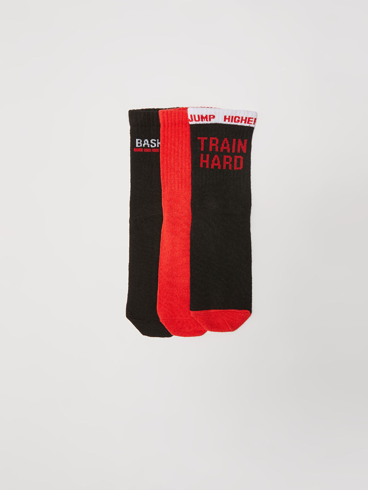 Yazı Baskılı Erkek Çocuk Soket Çorap 3'lü