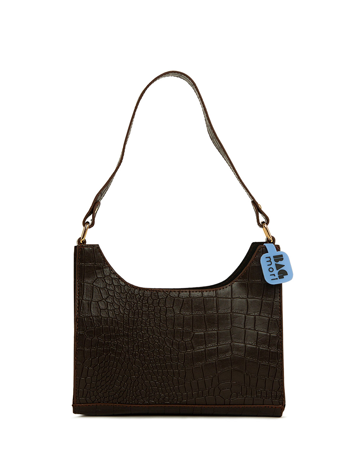 Bagmori Mat Kroko Büyük Kadın Omuz Baget Çanta