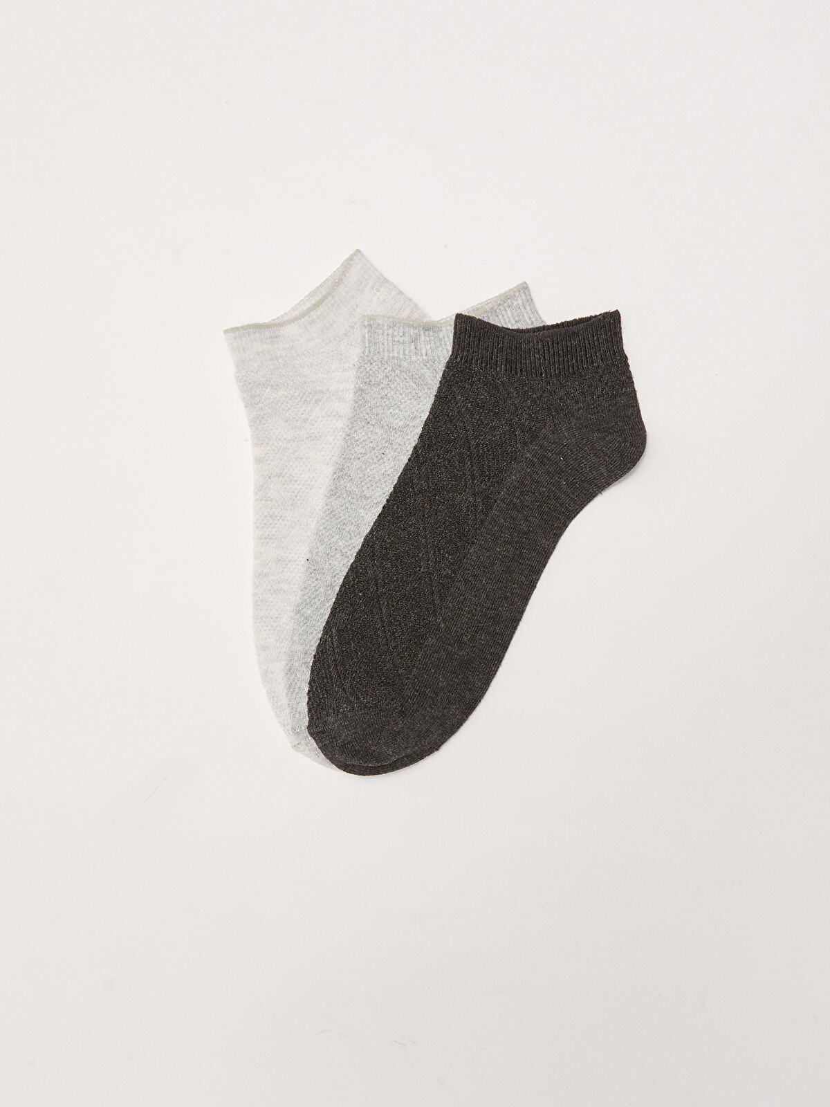 LCW DREAM Kendinden Desenli Kadın Patik Çorap 3'lü Paket