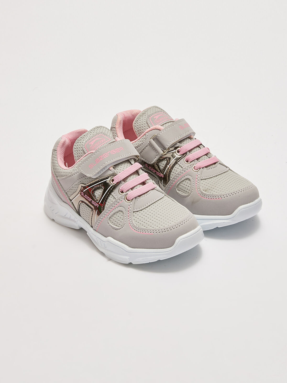 SLAZENGER Renk Bloklu Bağcık ve Cırt Cırtlı Kız Çocuk Spor Ayakkabı