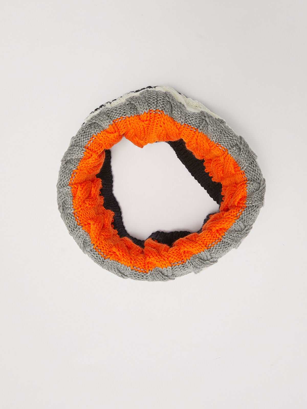 Renk Bloklu Erkek Çocuk Triko Boyunluk