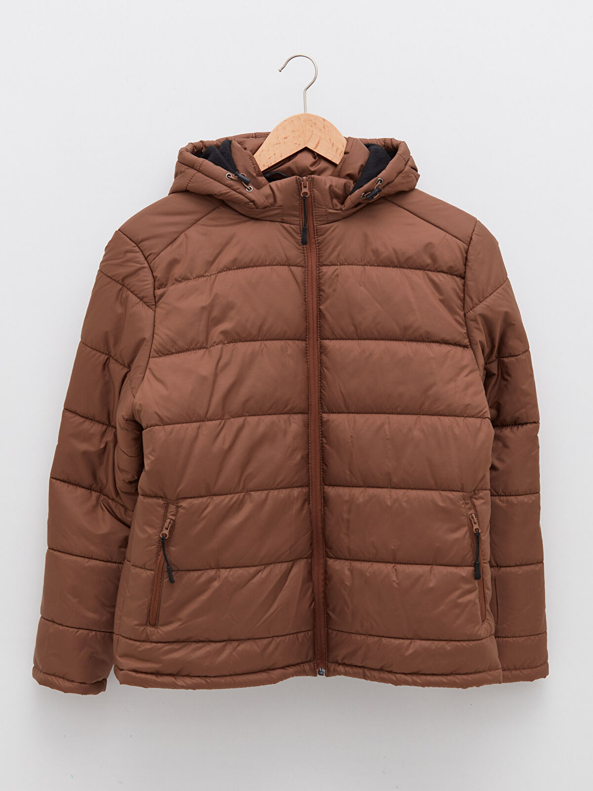 Outdoor Standart Kalıp Kapüşonlu Erkek Şişme Mont