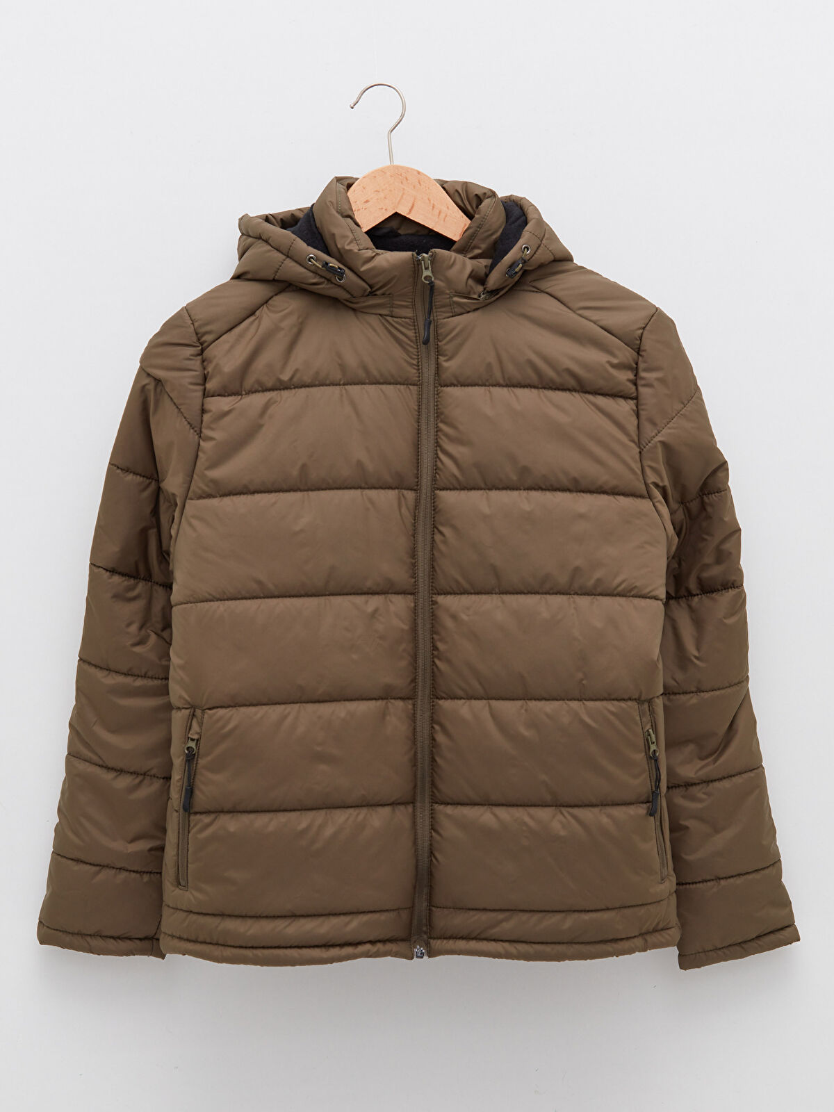 Outdoor Standart Kalıp Kapüşonlu Erkek Şişme Mont