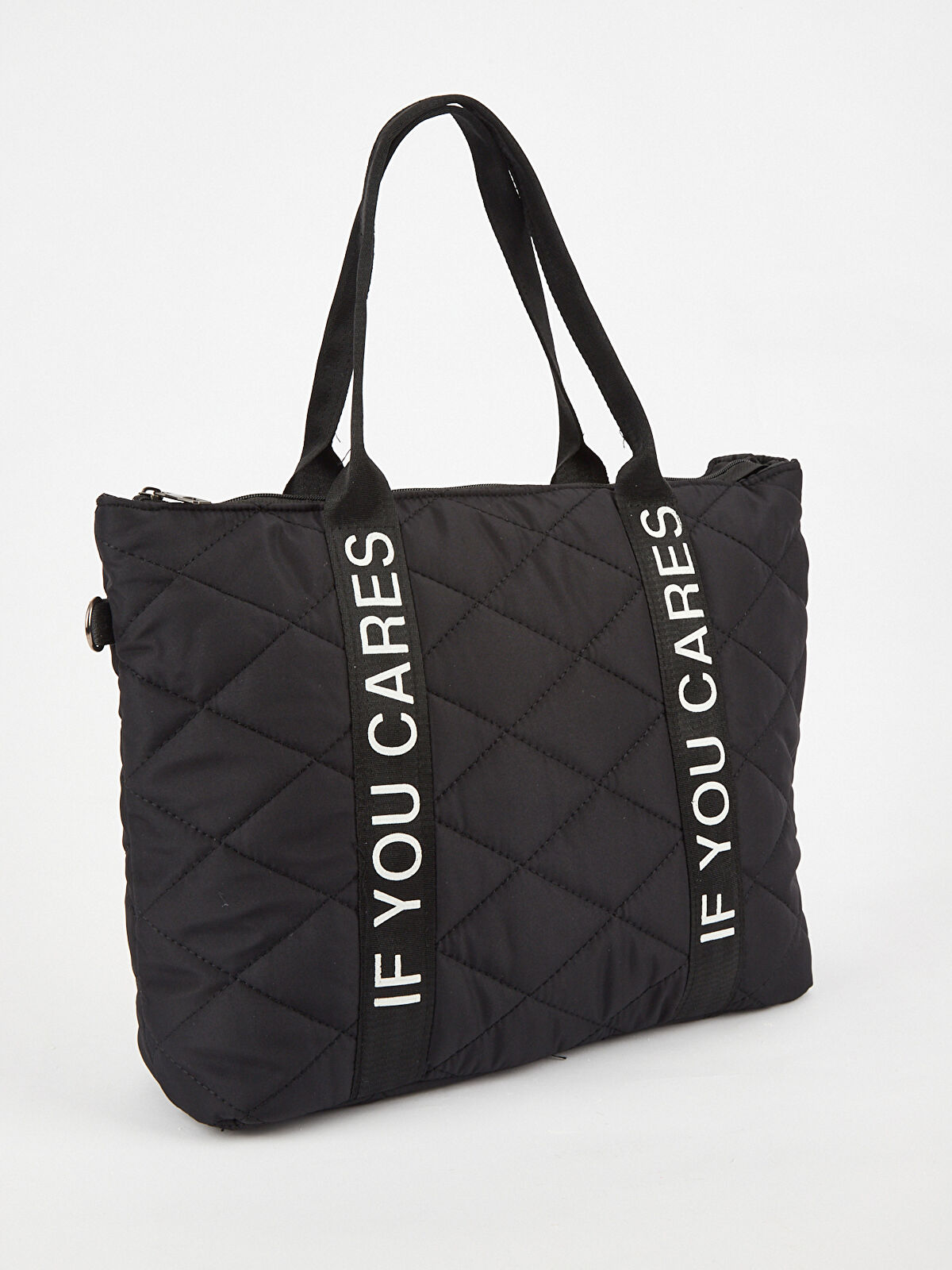 MOON Kapitone Yazı Detaylı Omuz Çantası