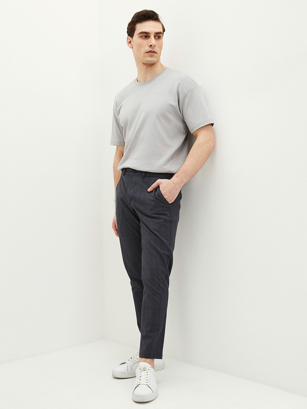 LCW VISION Slim Fit Ekose Erkek Pantolon