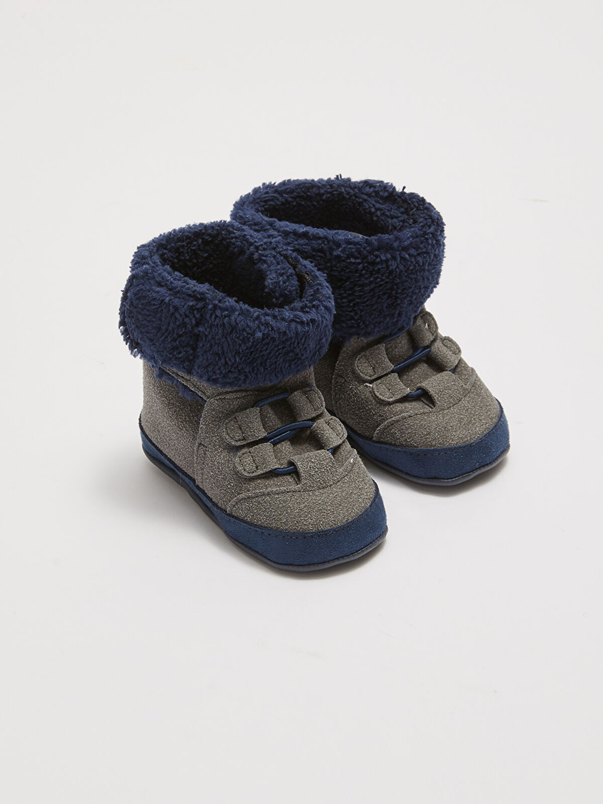 Kürk Detaylı Cırt Cırtlı Yürüme Öncesi Erkek Bebek Ayakkabısı