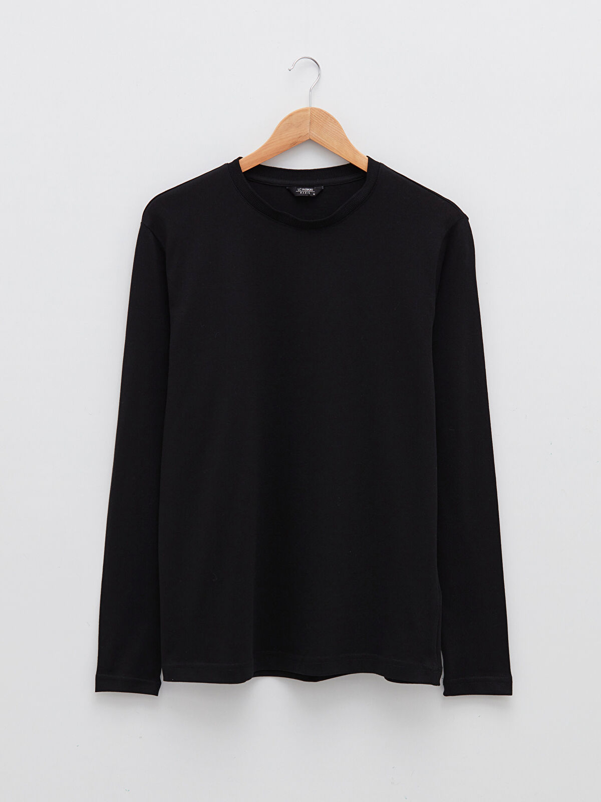 LCW BASIC Bisiklet Yaka Uzun Kollu Penye Erkek Tişört