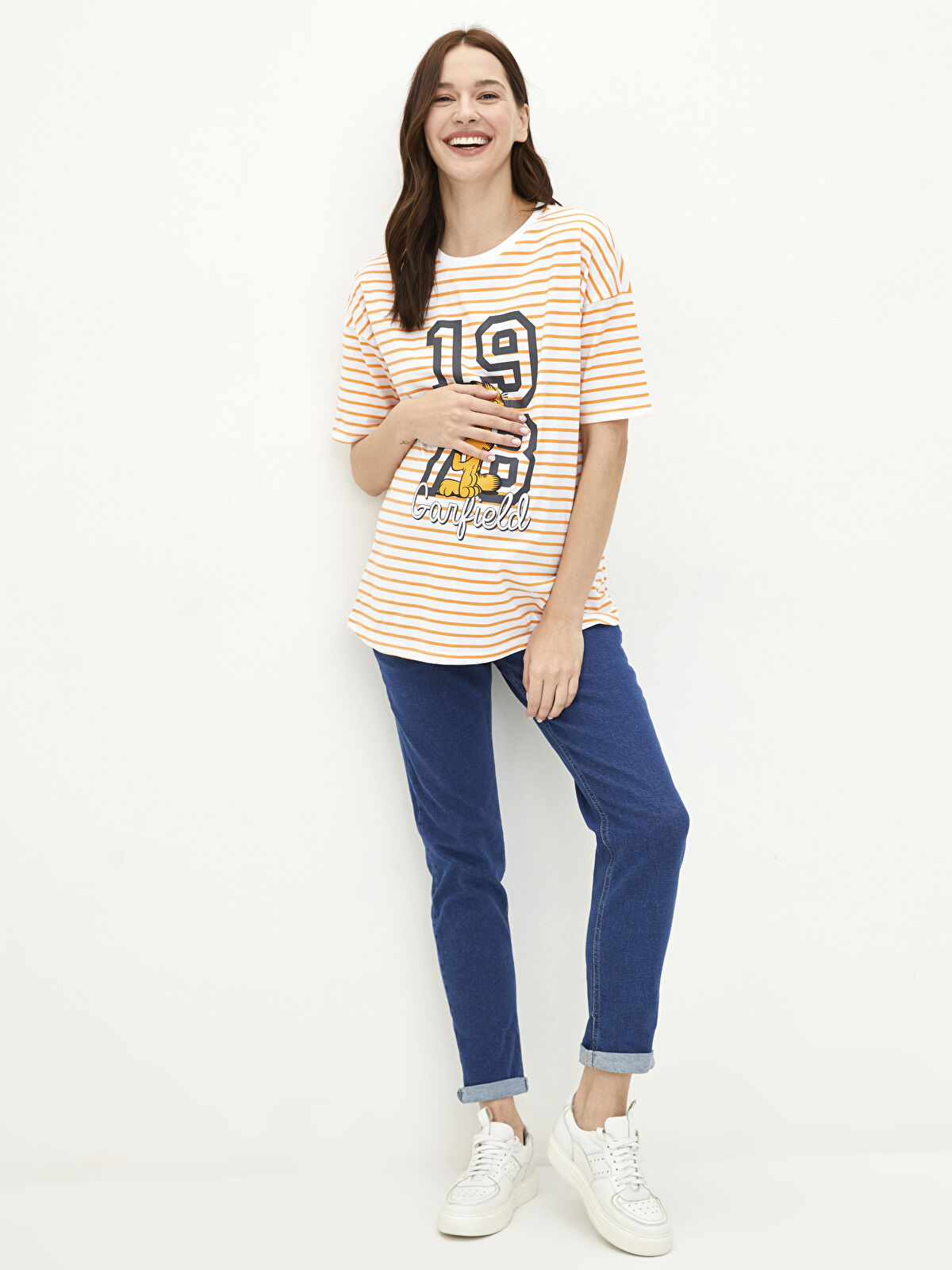 Beli Lastikli Standart Fit Cep Detaylı Rodeo Hamile Jean Pantolon