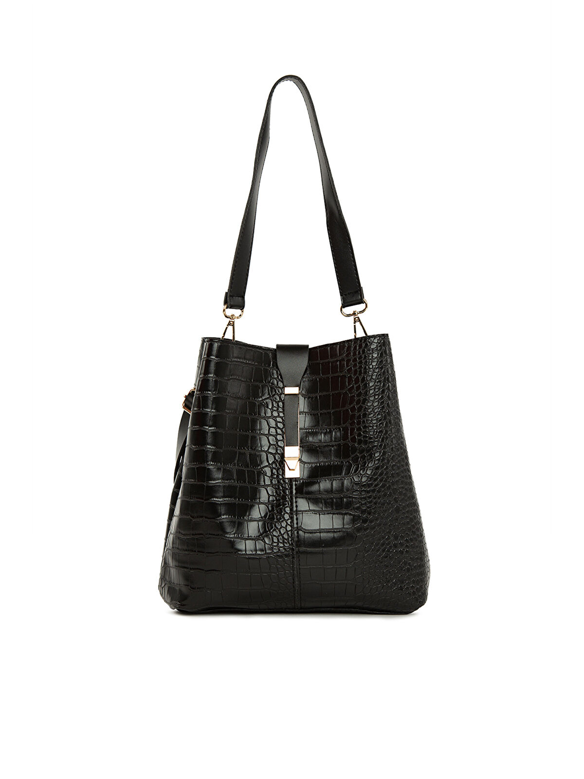 Bagmori Mat Kroko Detaylı Kadın Omuz Çantası
