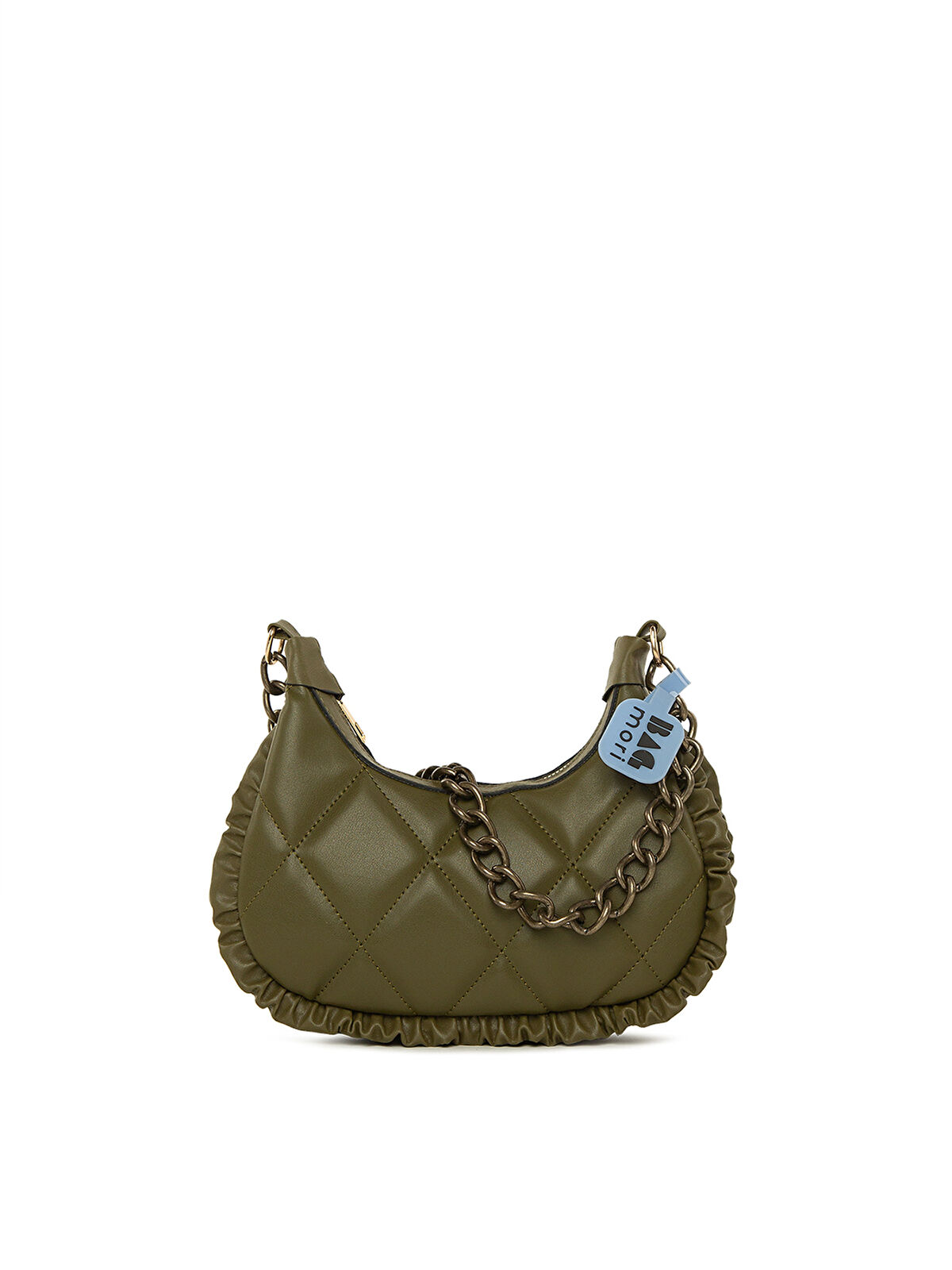 Bagmori Haki Kapitone Nakışlı Pilili Kadın Baget Bagmori Haki Kapitone Nakışlı Pilili Kadın Baget