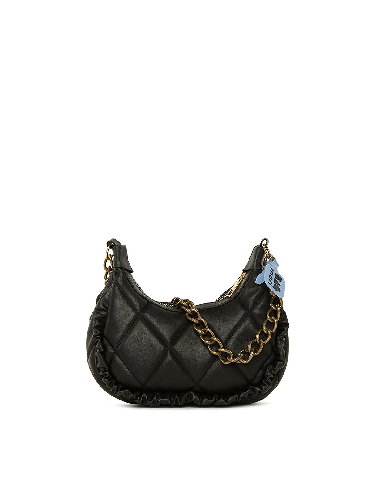 Bagmori Haki Kapitone Nakışlı Pilili Kadın Baget