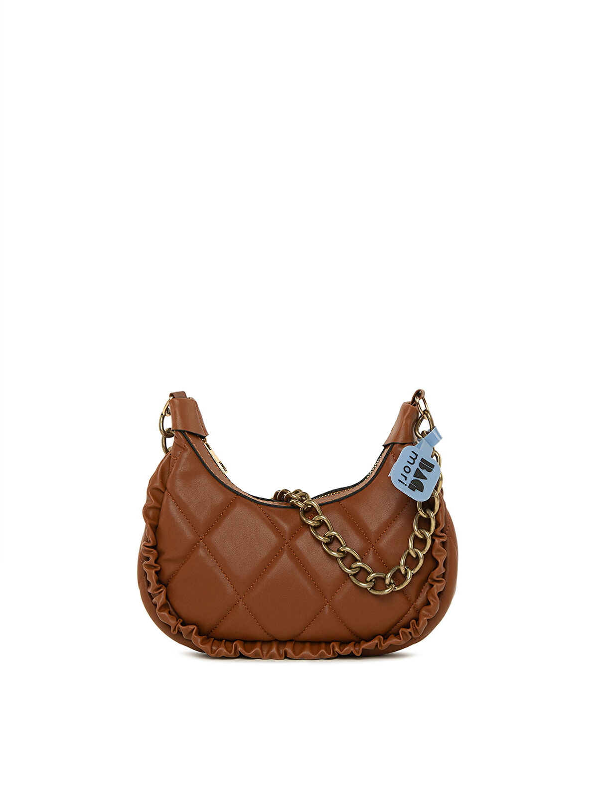 Bagmori Haki Kapitone Nakışlı Pilili Kadın Baget