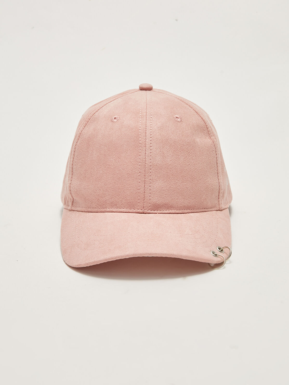 Kuş Gözü Detaylı Süet Görünümlü Kadın Kep Şapka