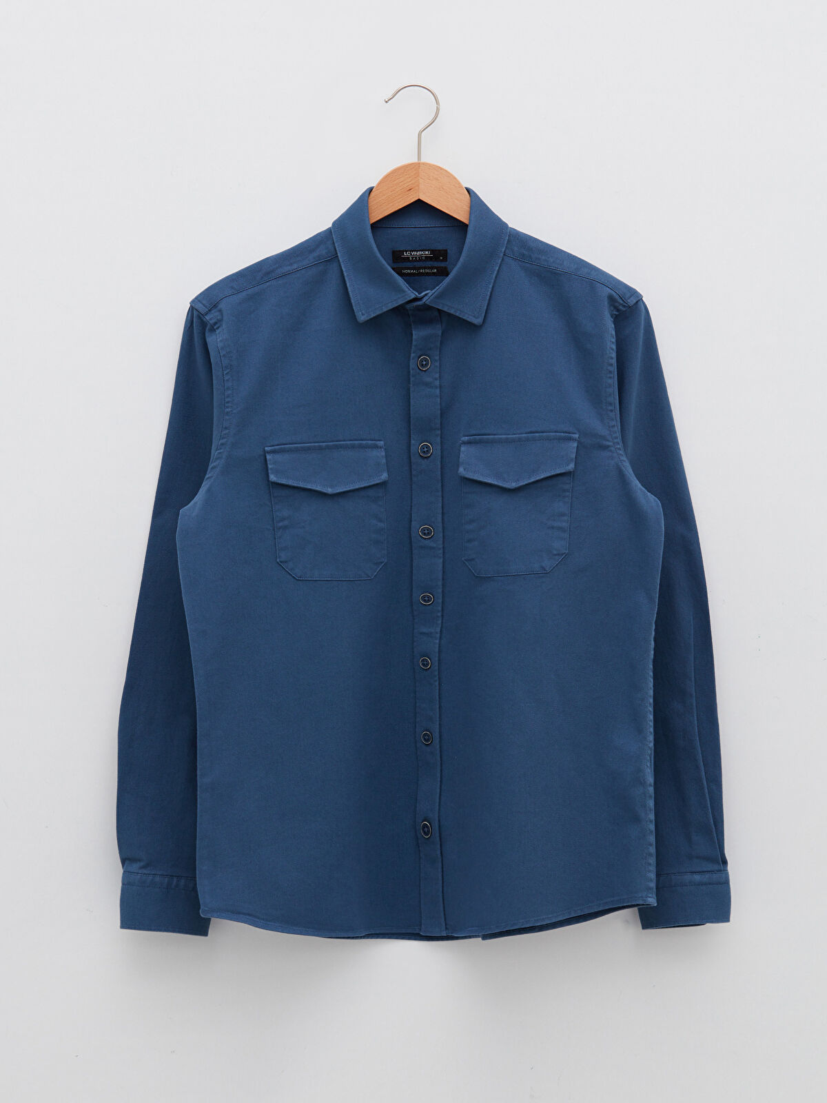 LCW BASIC Regular Fit Uzun Kollu Gabardin Erkek Gömlek