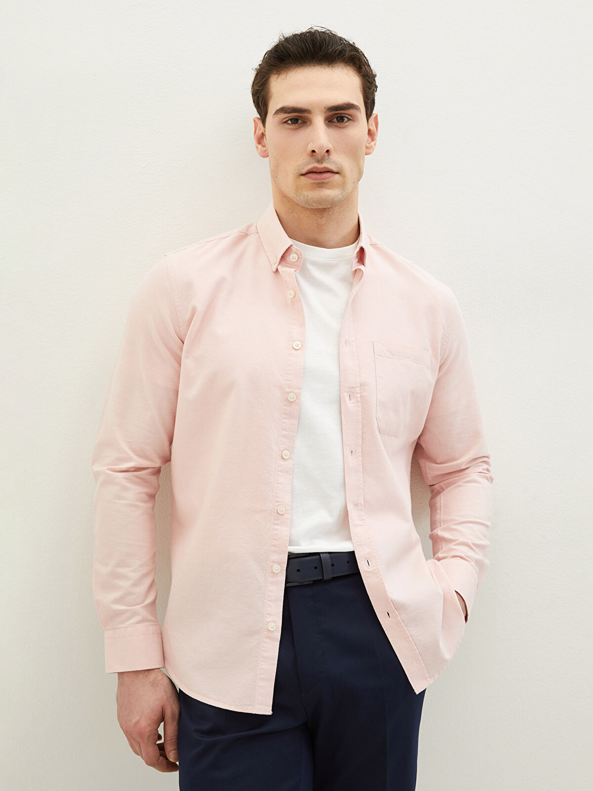 LCW BASIC Regular Fit Uzun Kollu Oxford Erkek Gömlek