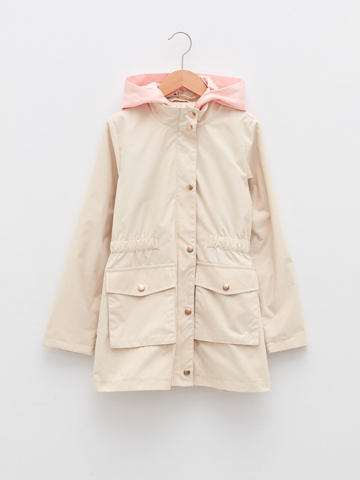 Kapüşonlu Basic Uzun Kollu Kız Çocuk Mont