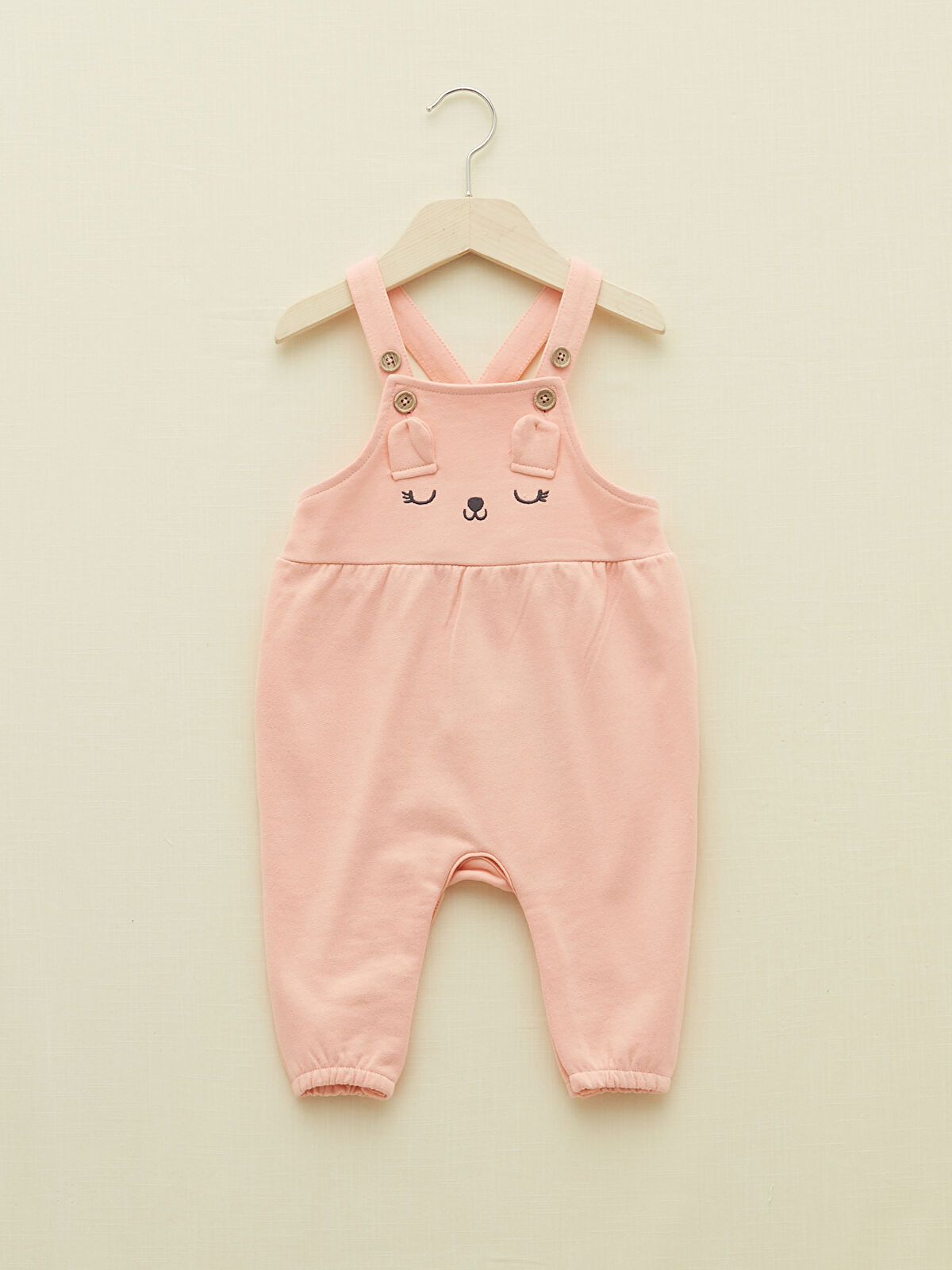 LCW GREEN Nakış Detaylı Organik Pamuklu Kız Bebek Tulum