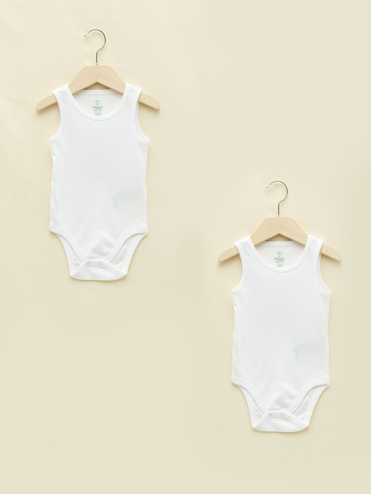 LCW GREEN Bisiklet Yaka Basic Organik Pamuklu Kız Bebek Çıtçıtlı Body 2'li