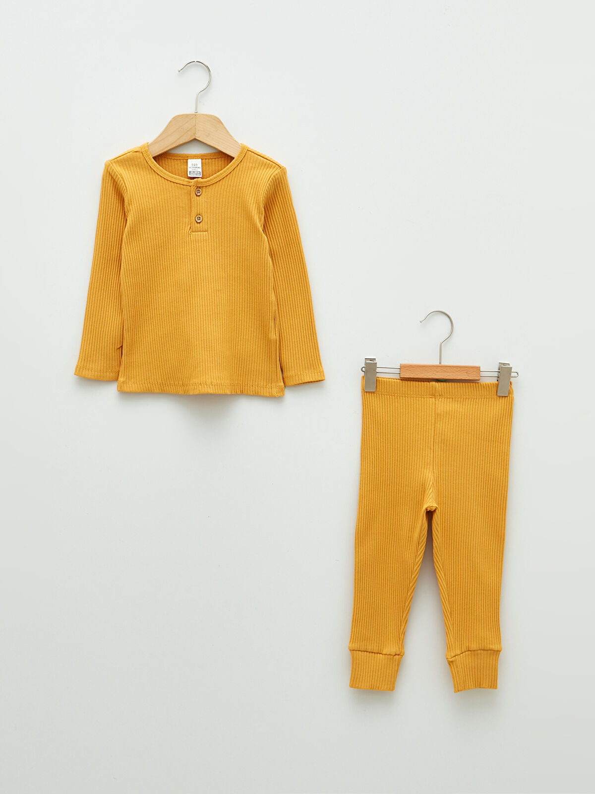 Bisiklet Yaka Uzun Kol Basic Erkek Bebek Pijama Takımı