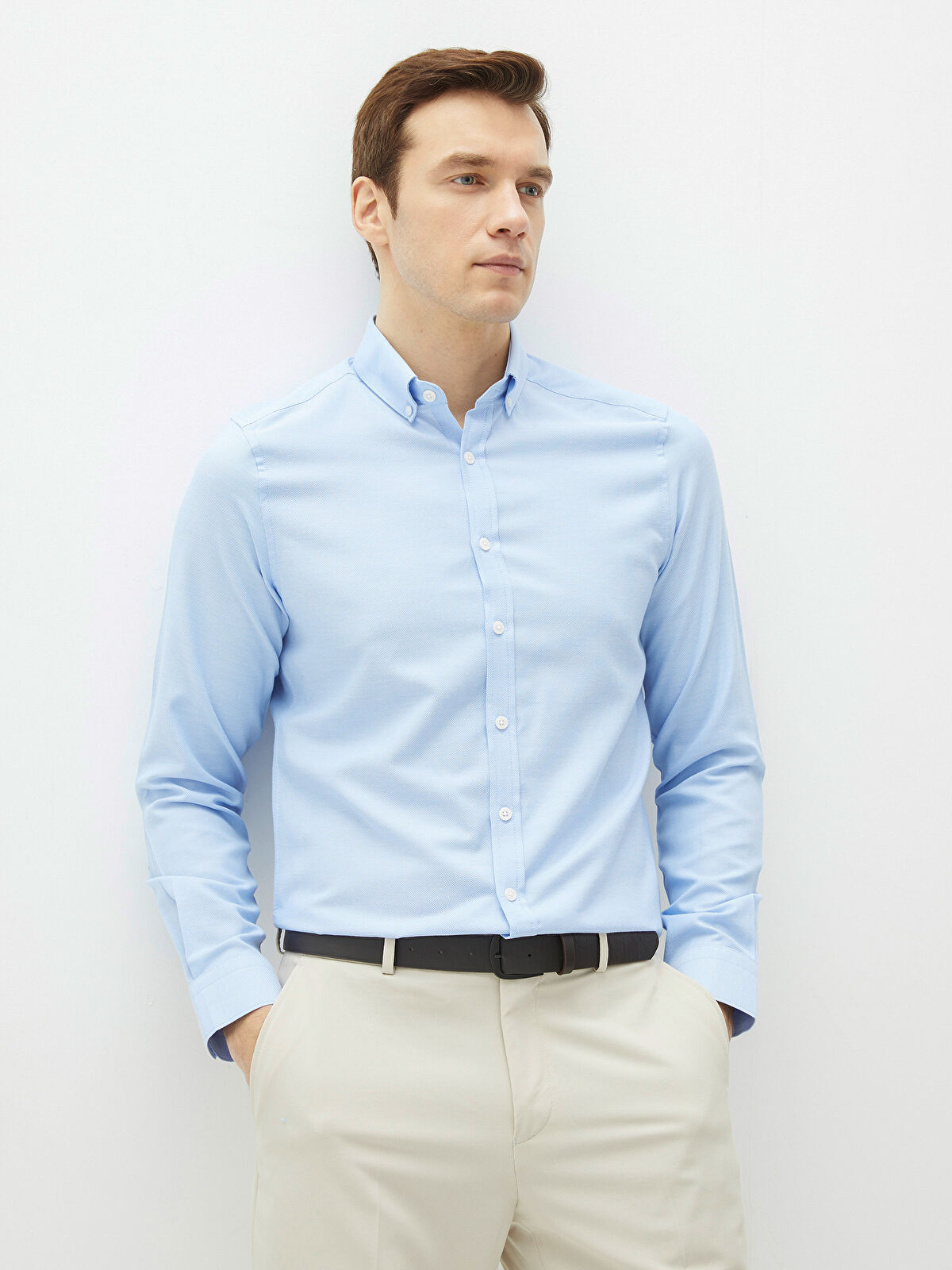 LCW FORMAL Slim Fit Uzun Kollu Oxford Erkek Gömlek