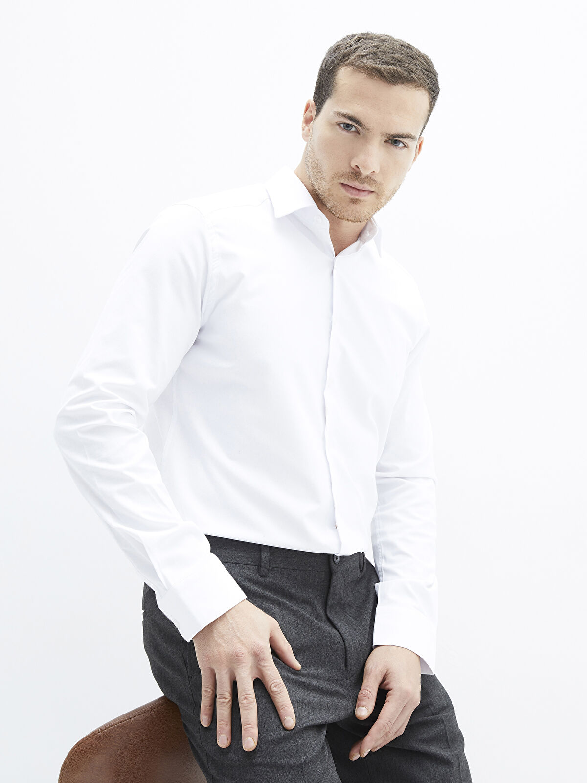 LCW FORMAL Slim Fit Uzun Kollu Oxford Erkek Gömlek