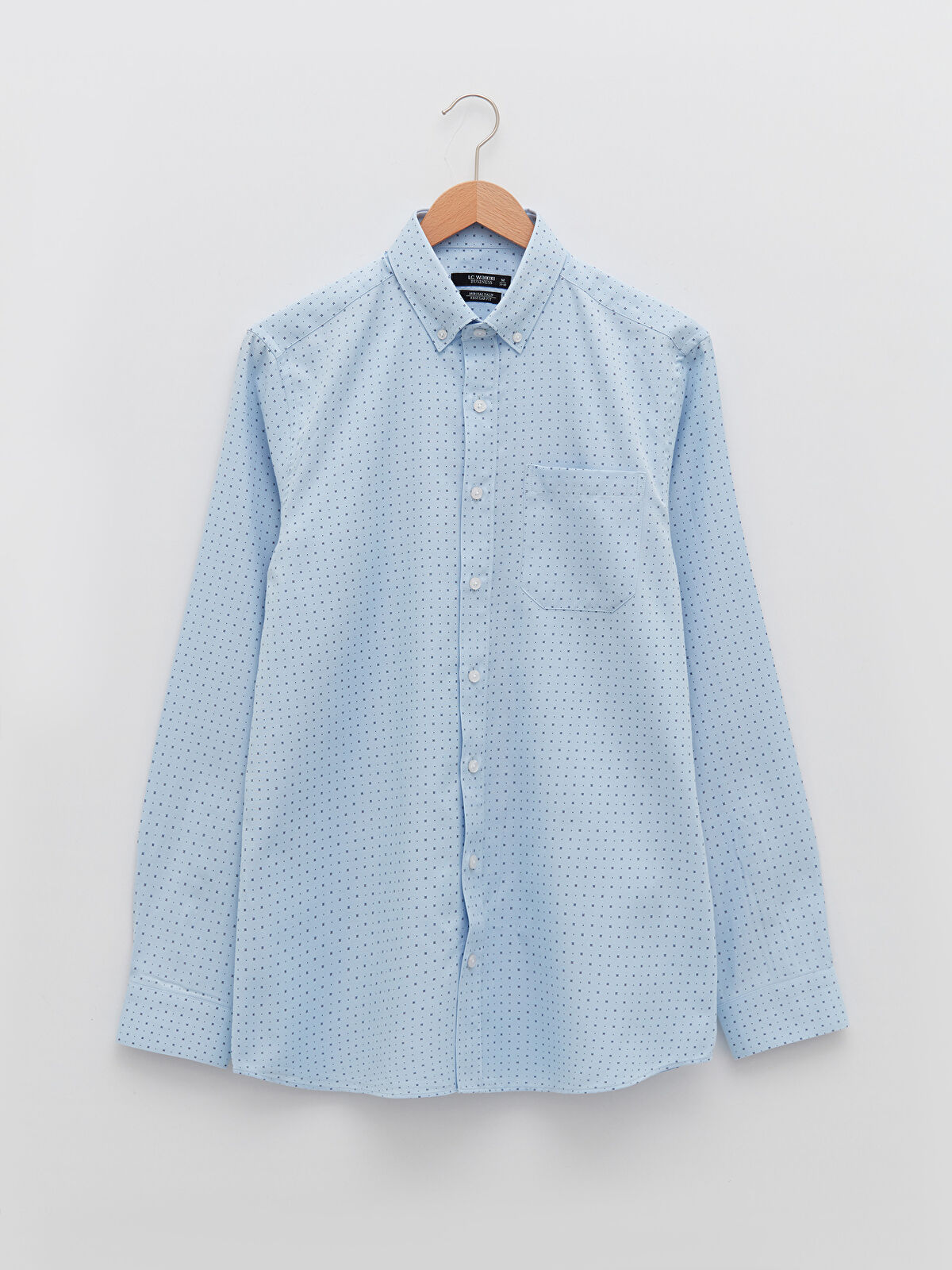 LCW FORMAL Regular Fit Uzun Kollu Desenli Gabardin Erkek Gömlek