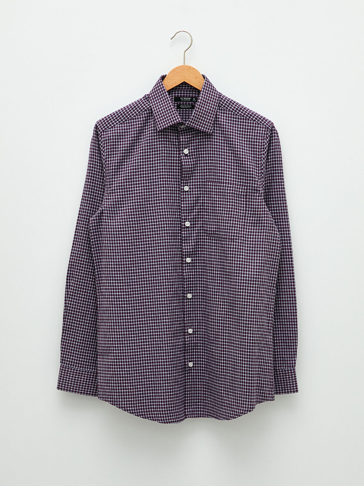 LCW FORMAL Regular Fit Uzun Kollu Ekose Gabardin Erkek Gömlek