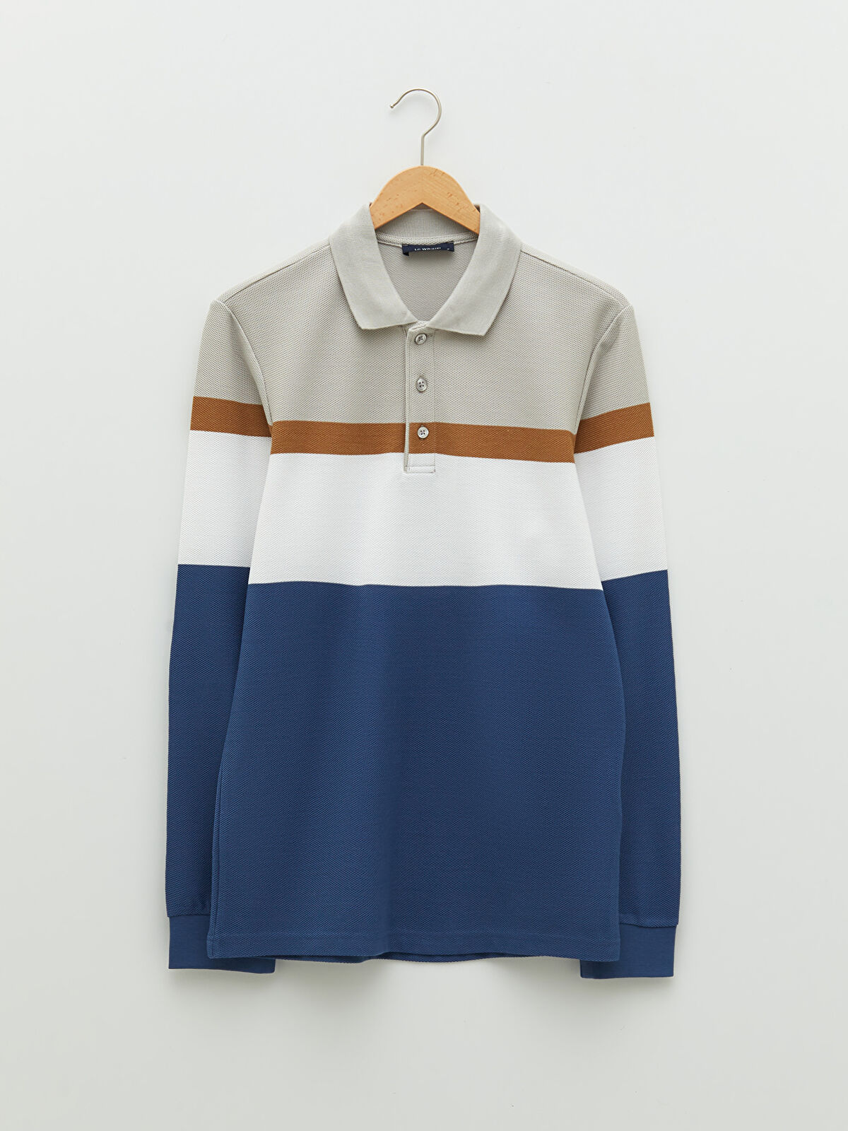 LCW CLASSIC Polo Yaka Uzun Kollu Çizgili Erkek Tişört