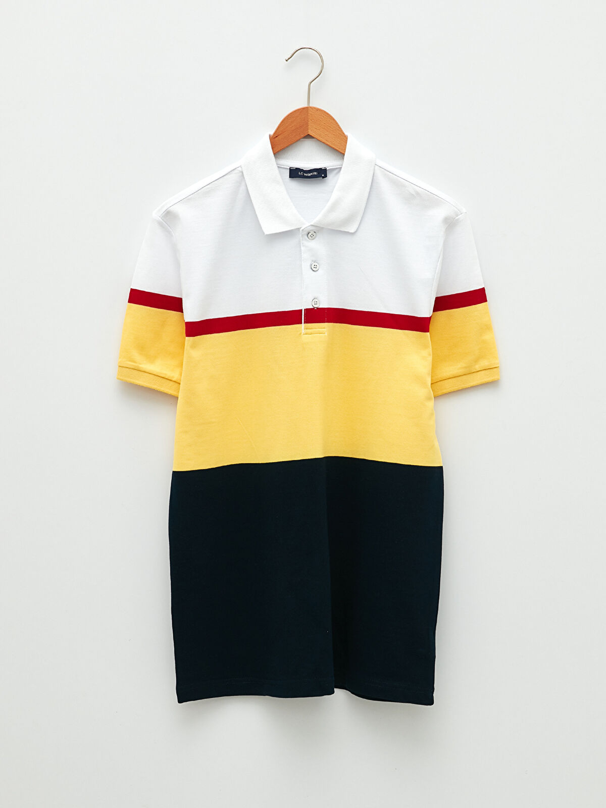 LCW CLASSIC Polo Yaka Kısa Kollu Renk Bloklu Erkek Tişört