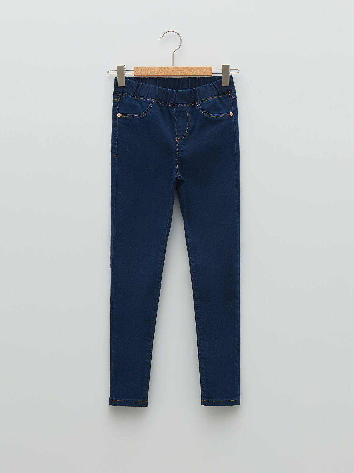 Beli Lastikli Super Skinny Fit Kız Çocuk Jean Pantolon