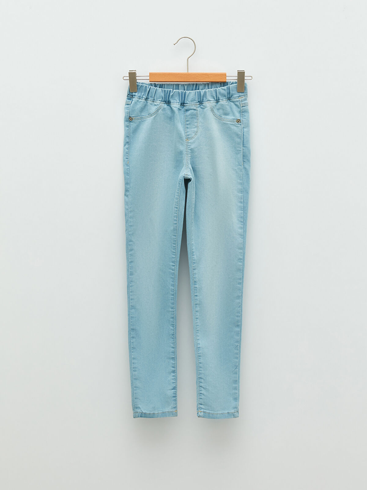 Beli Lastikli Super Skinny Fit Kız Çocuk Jean Pantolon