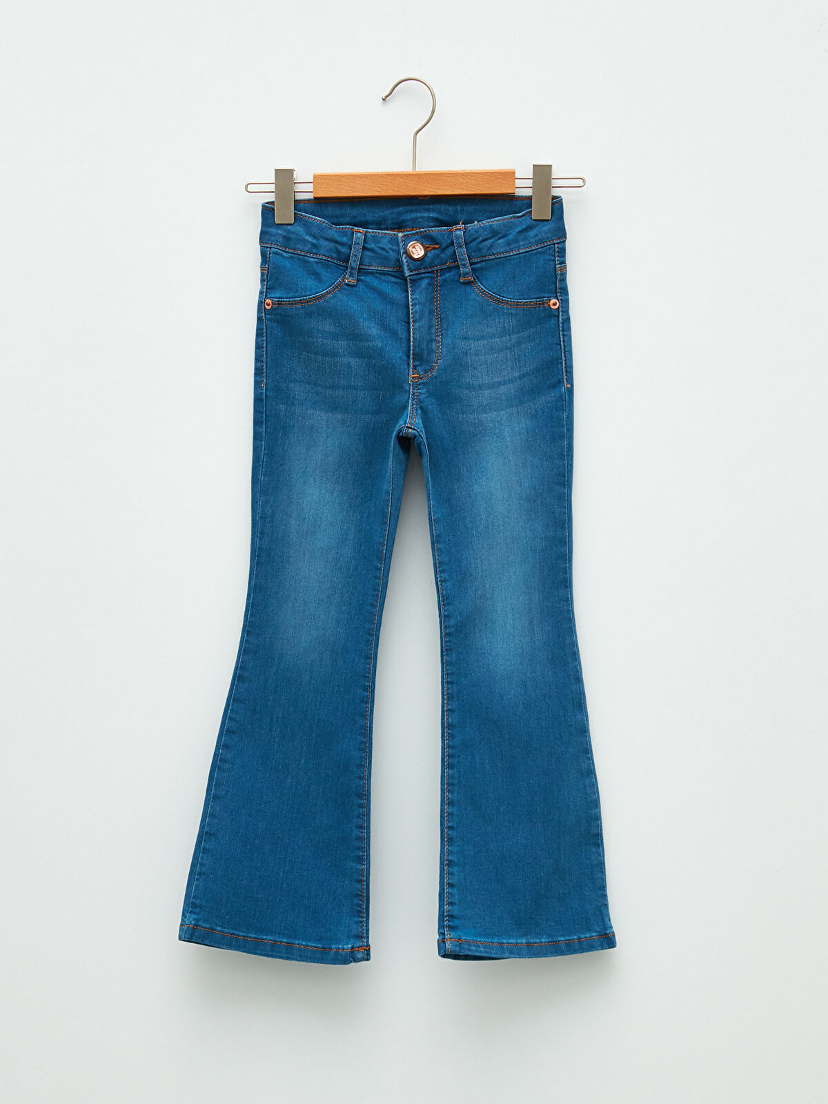 Basic İspanyol Paça Kız Çocuk Jean Pantolon