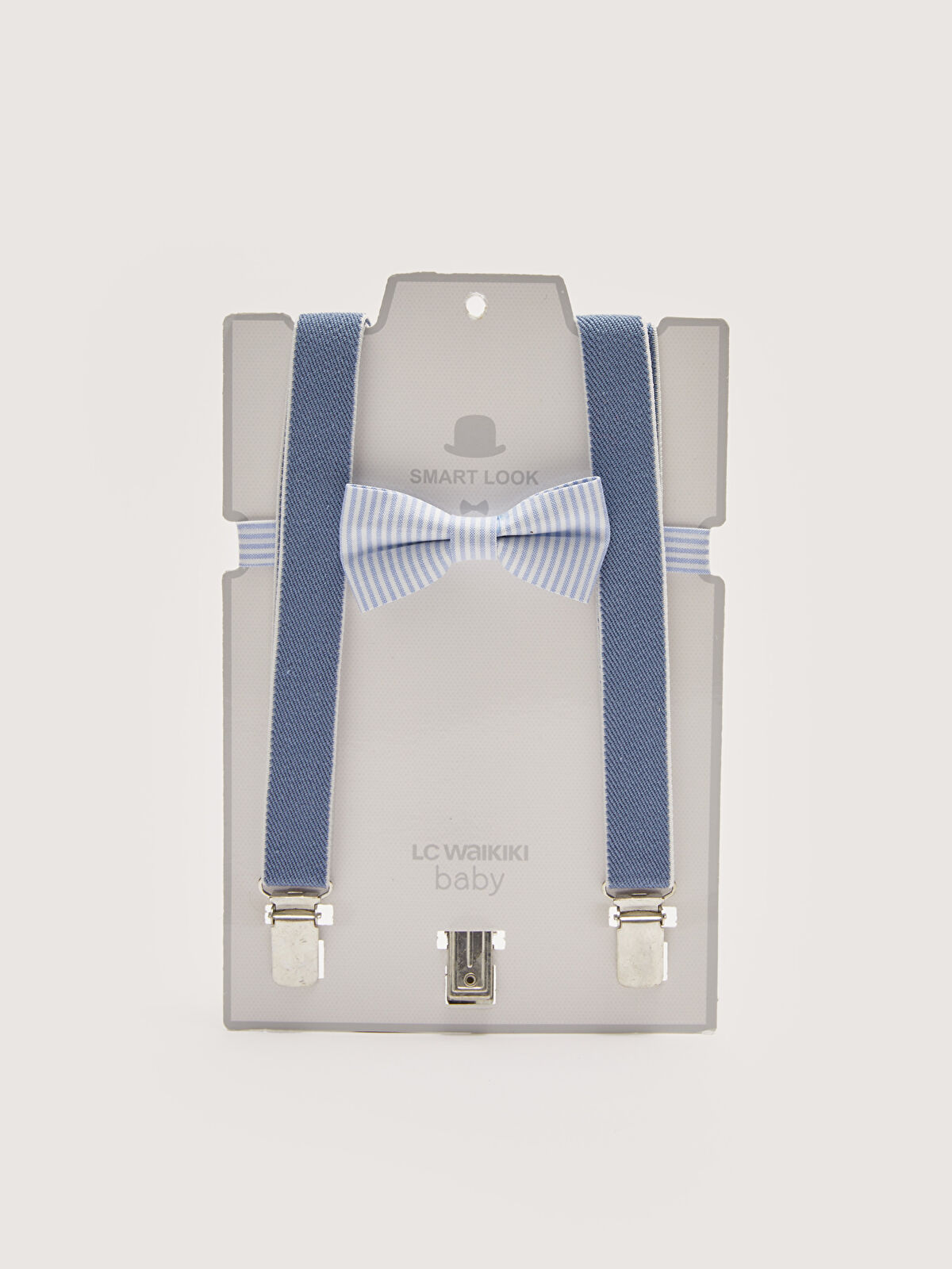 Erkek Bebek Pantolon Askısı ve Papyon 2'li Takım