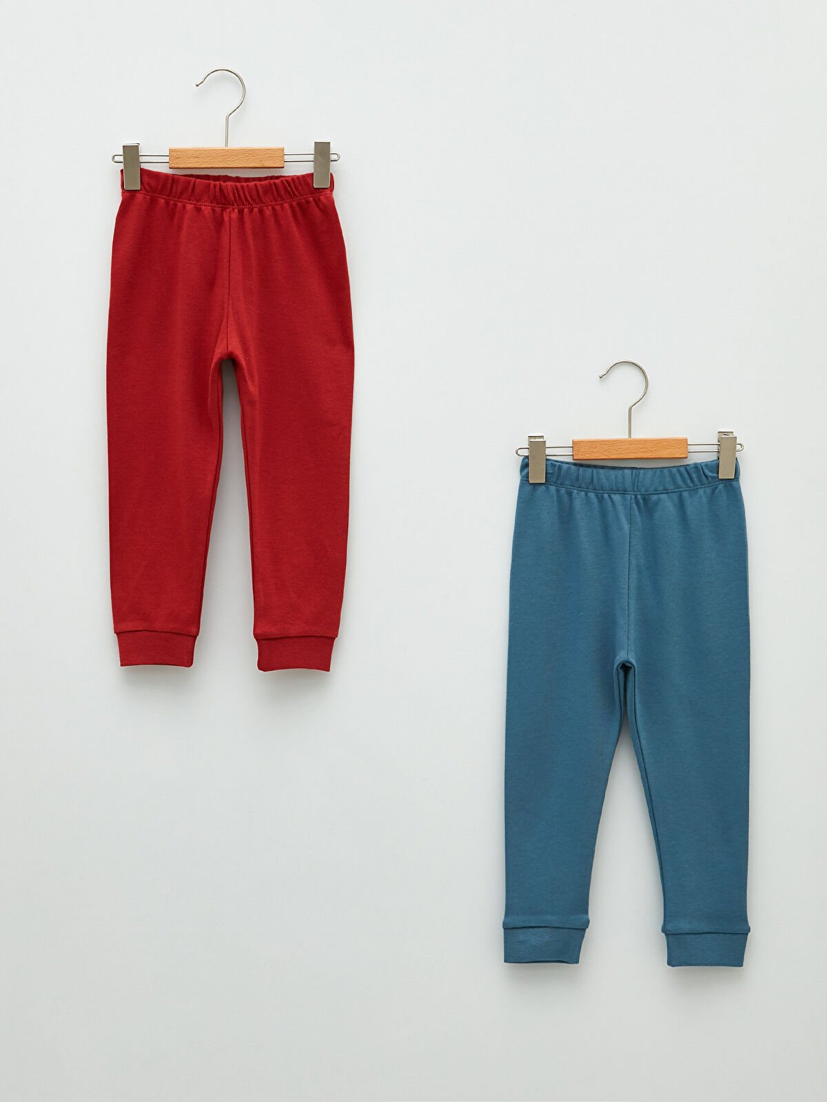 Beli lastikli Basic Erkek Bebek Pijama Alt 2'li