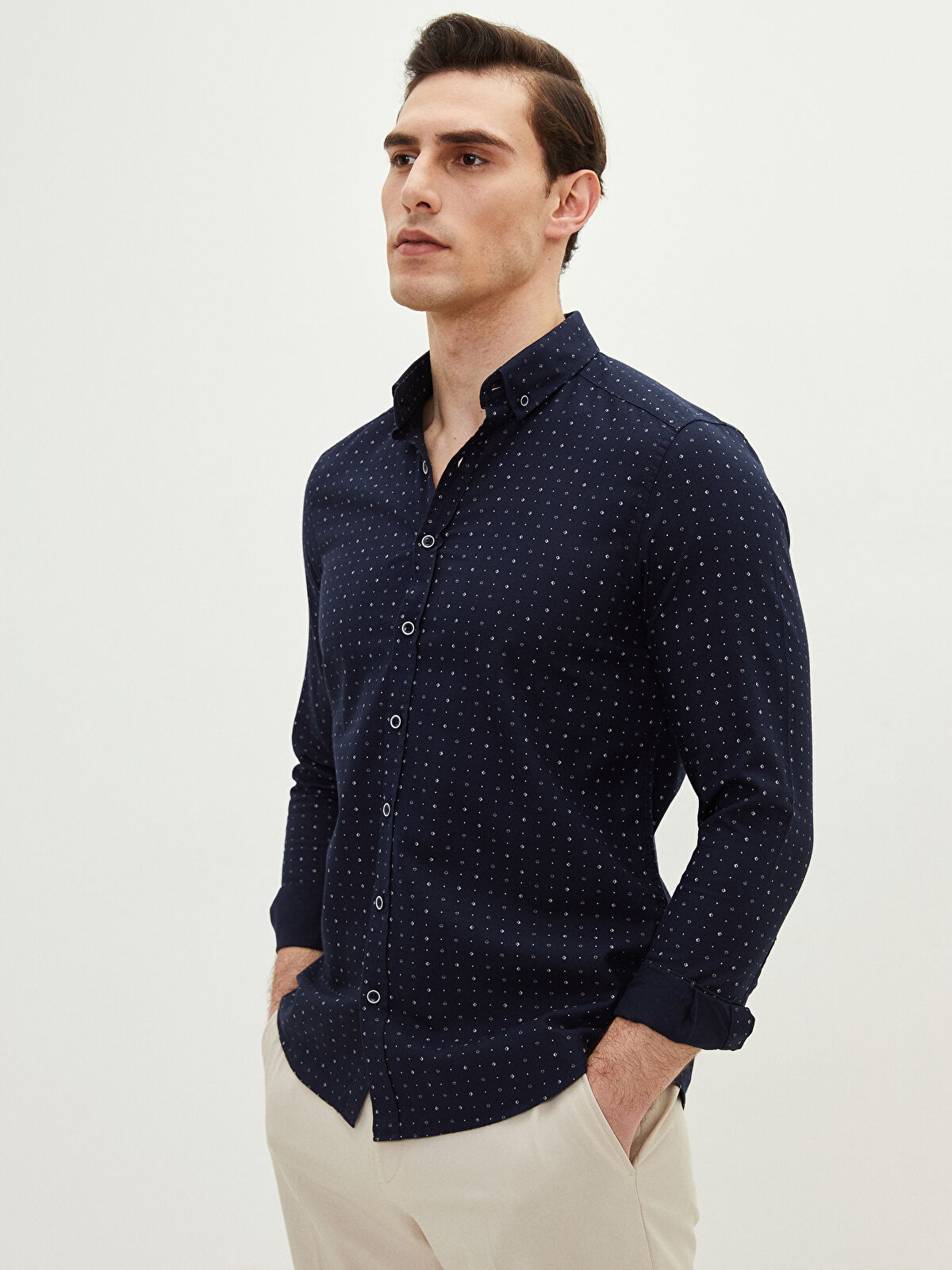 LCW CLASSIC Slim Fit Uzun Kollu Oxford Erkek Gömlek