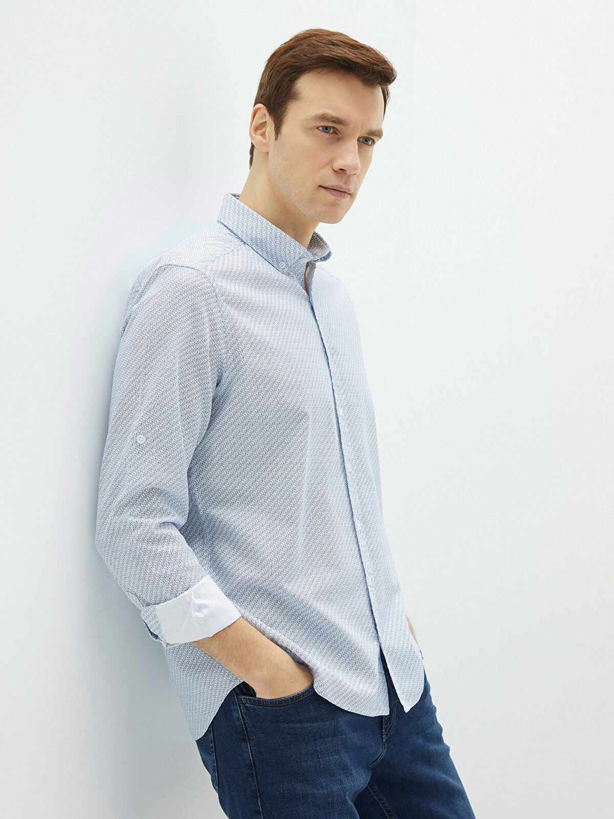 LCW CLASSIC Slim Fit Uzun Kollu Oxford Erkek Gömlek