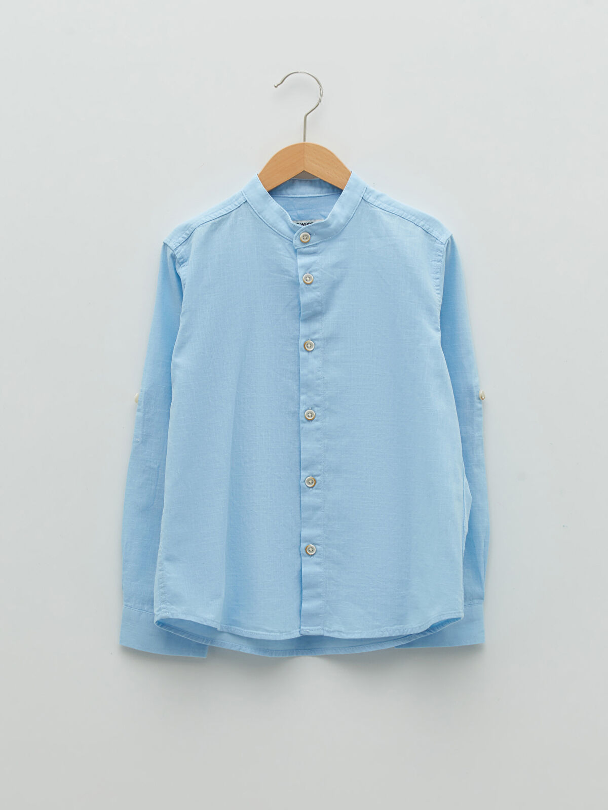 Hakim Yaka Basic Uzun Kollu Poplin Erkek Çocuk Gömlek