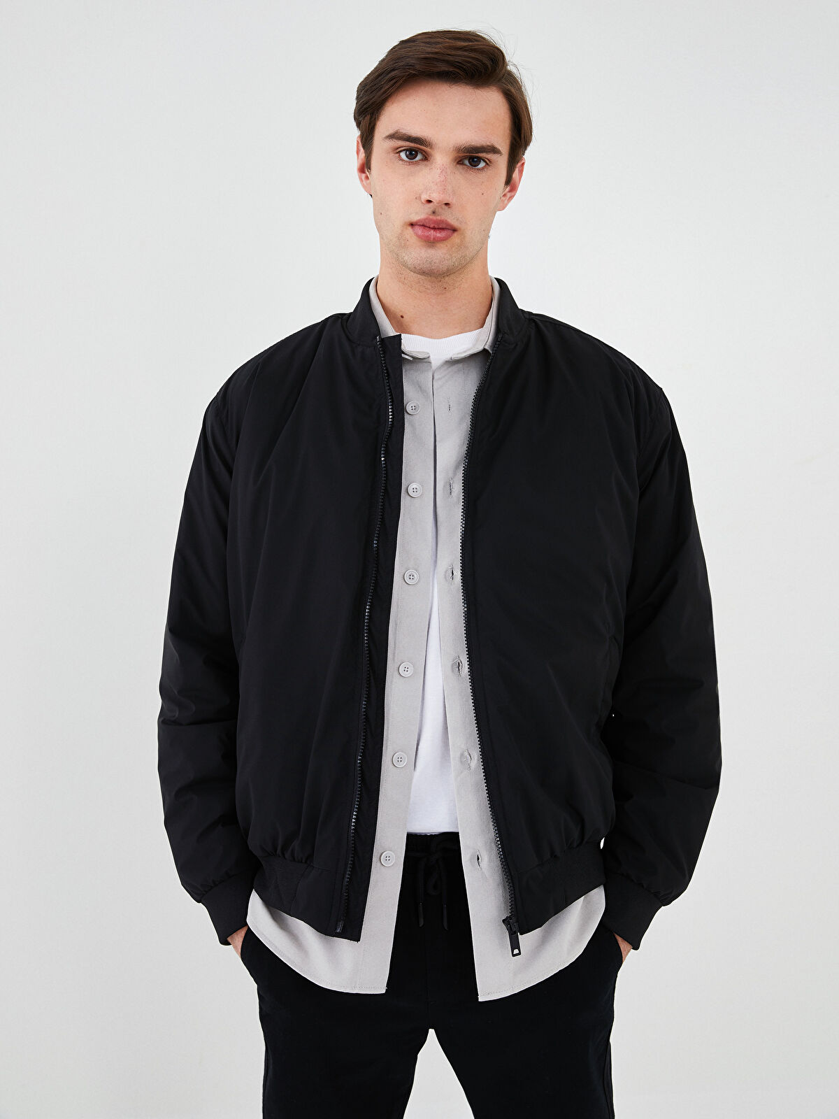 LCW CASUAL Rahat Kalıp Kolej Yaka Bomber Erkek Mont