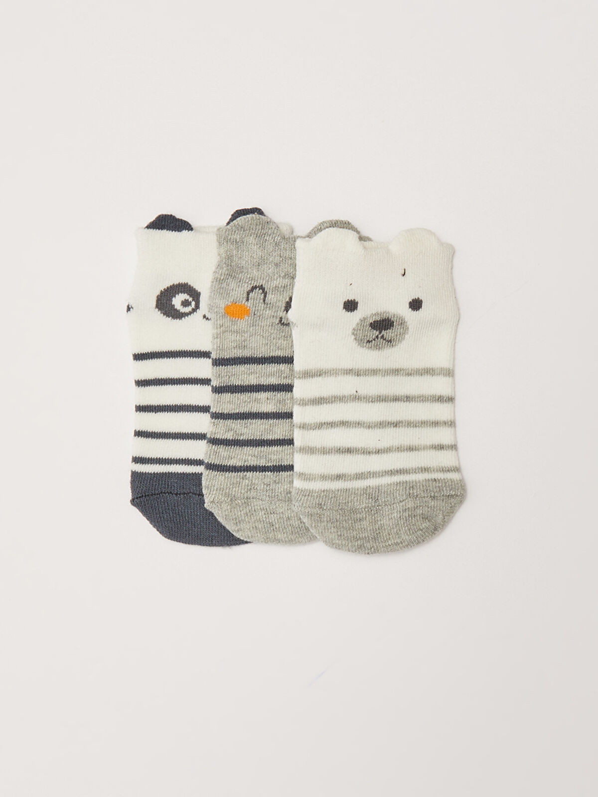 Desenli Erkek Bebek Patik Çorap 3'lü