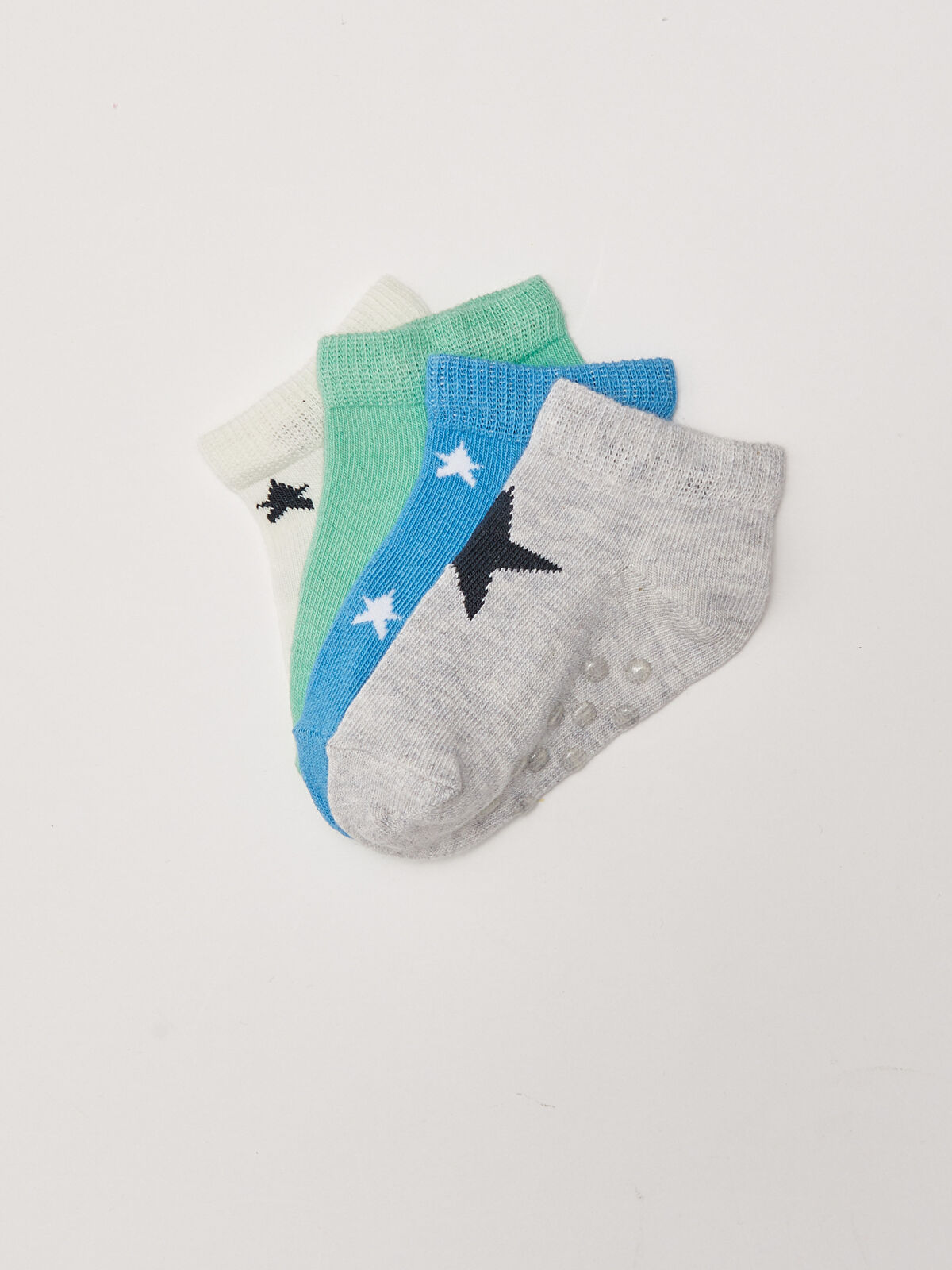 Desenli Erkek Bebek Patik Çorap 4'lü