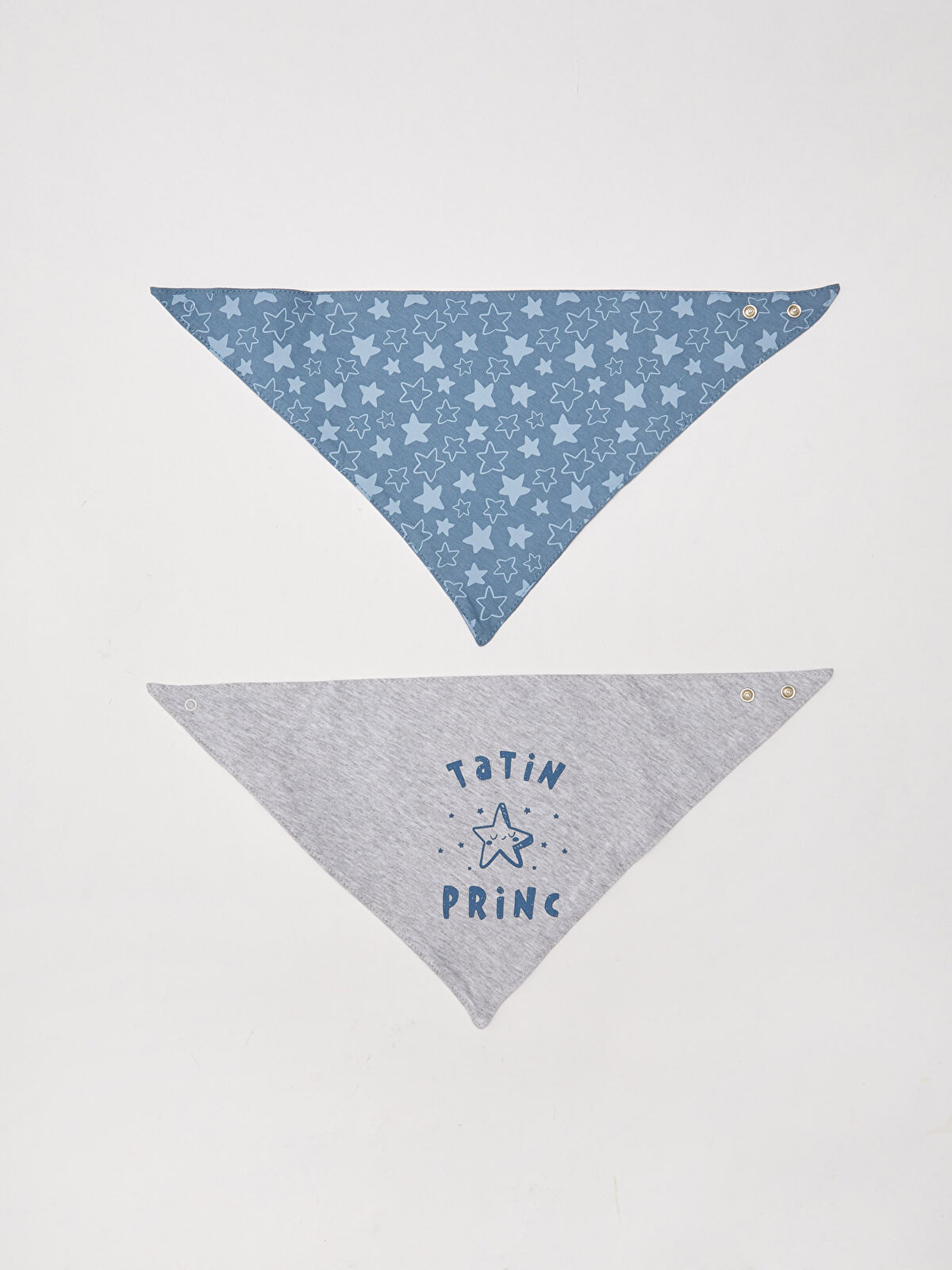 Baskılı Pamuklu Erkek Bebek Mama Önlüğü 2'li Baskılı Pamuklu Erkek Bebek Mama Önlüğü 2'li