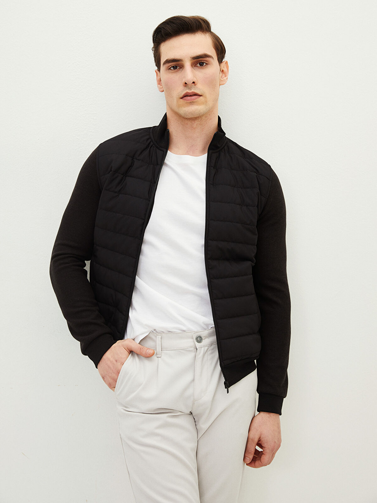 LCW CLASSIC Rahat Kalıp Dik Yaka Erkek Spor Hırka