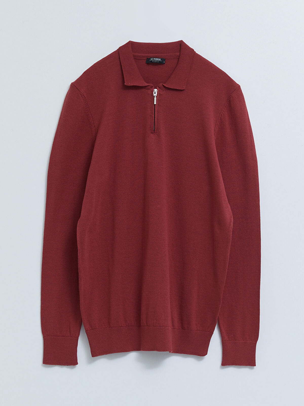 LCW BASIC Polo Yaka Uzun Kollu İnce Erkek Triko Kazak