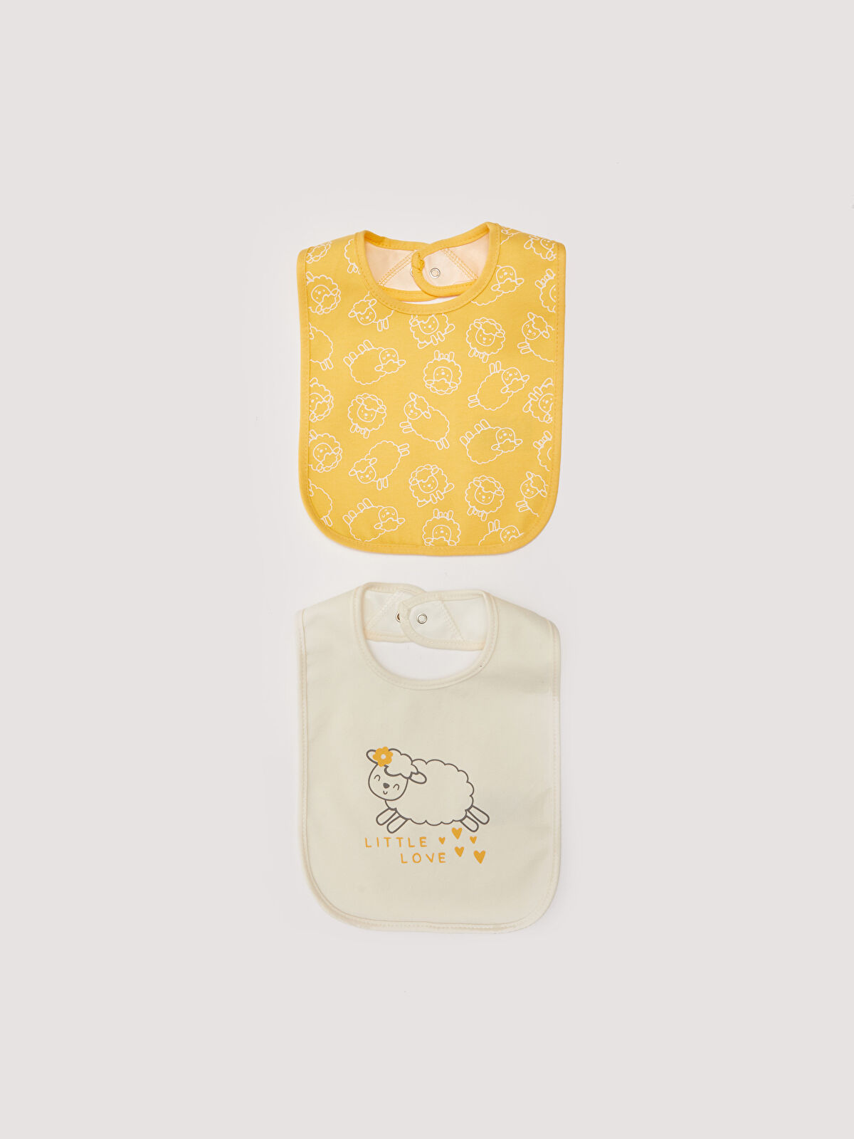 Desenli Kız Bebek Mama Önlüğü 2'li