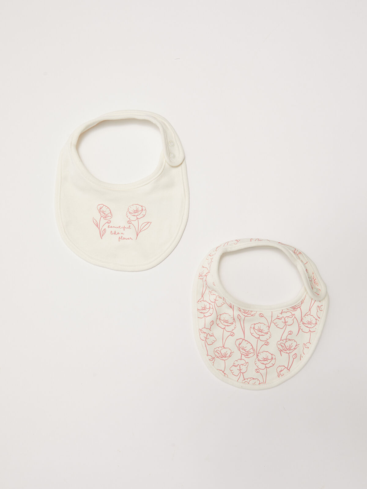 Baskılı Kız Bebek Mama Önlüğü 2'li