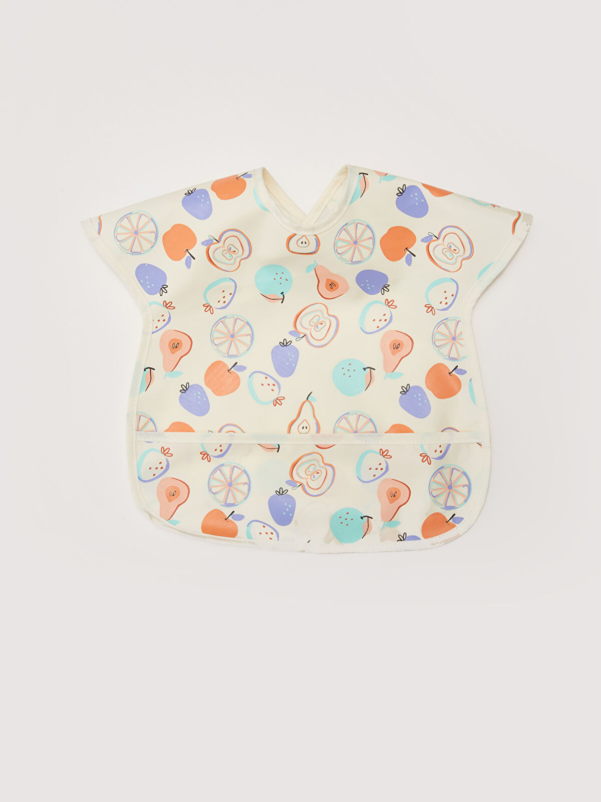 Baskılı Kız Bebek Mama Önlüğü